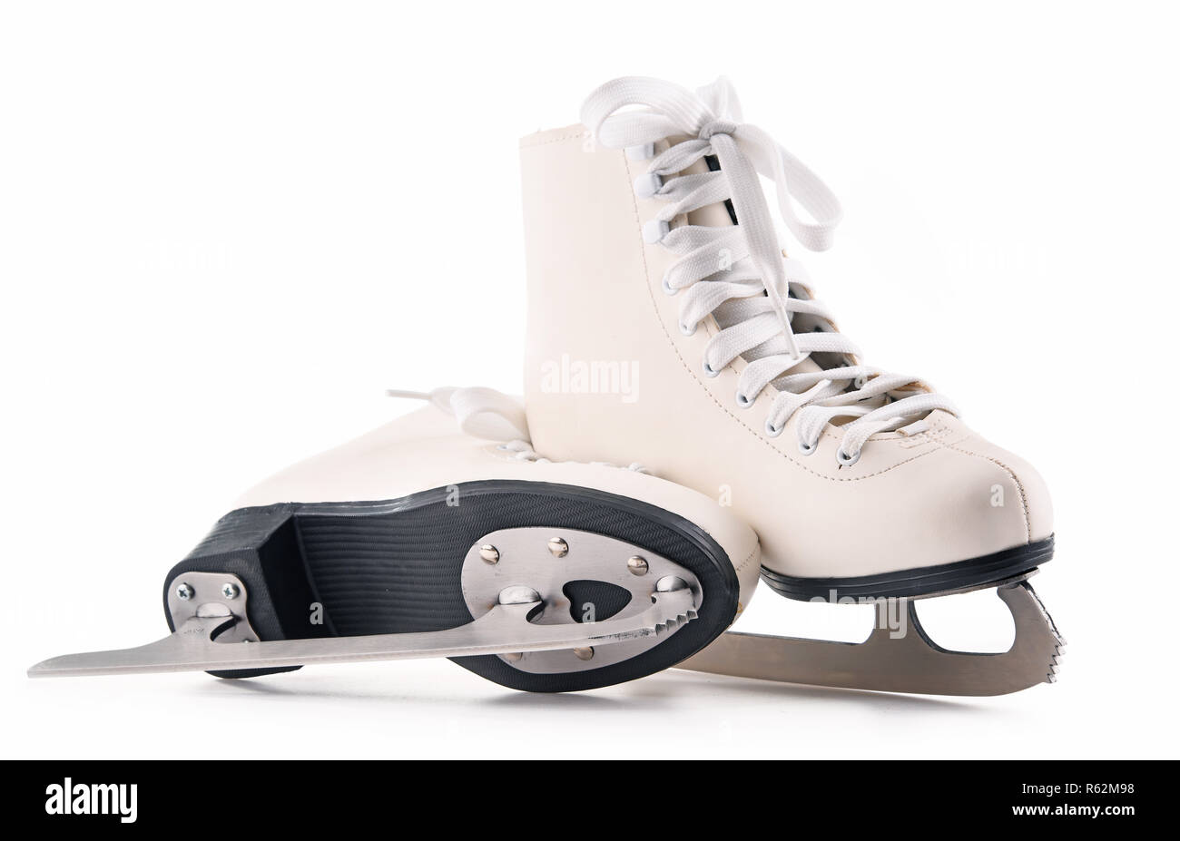 Pair of figure skates isolated on white background Stock Photo - Alamy