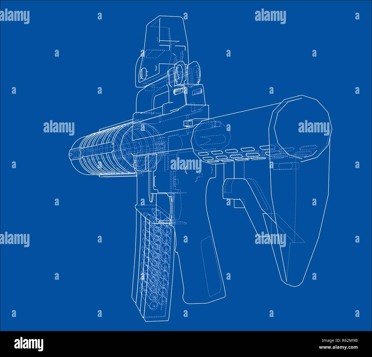 Machine Gun. 3d illustration Stock Photo - Alamy