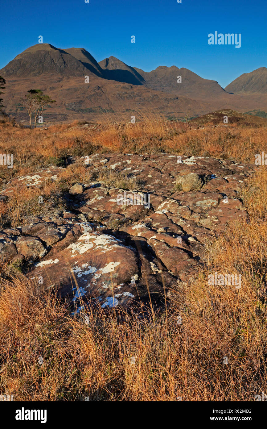 View of Beinn Alligin mountain Torridon Scotland Stock Photo - Alamy
