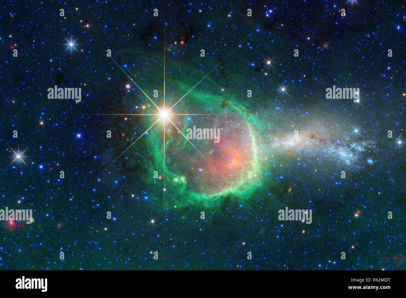 Awesome beautiful nebula somewhere in outer space. Elements of this ...
