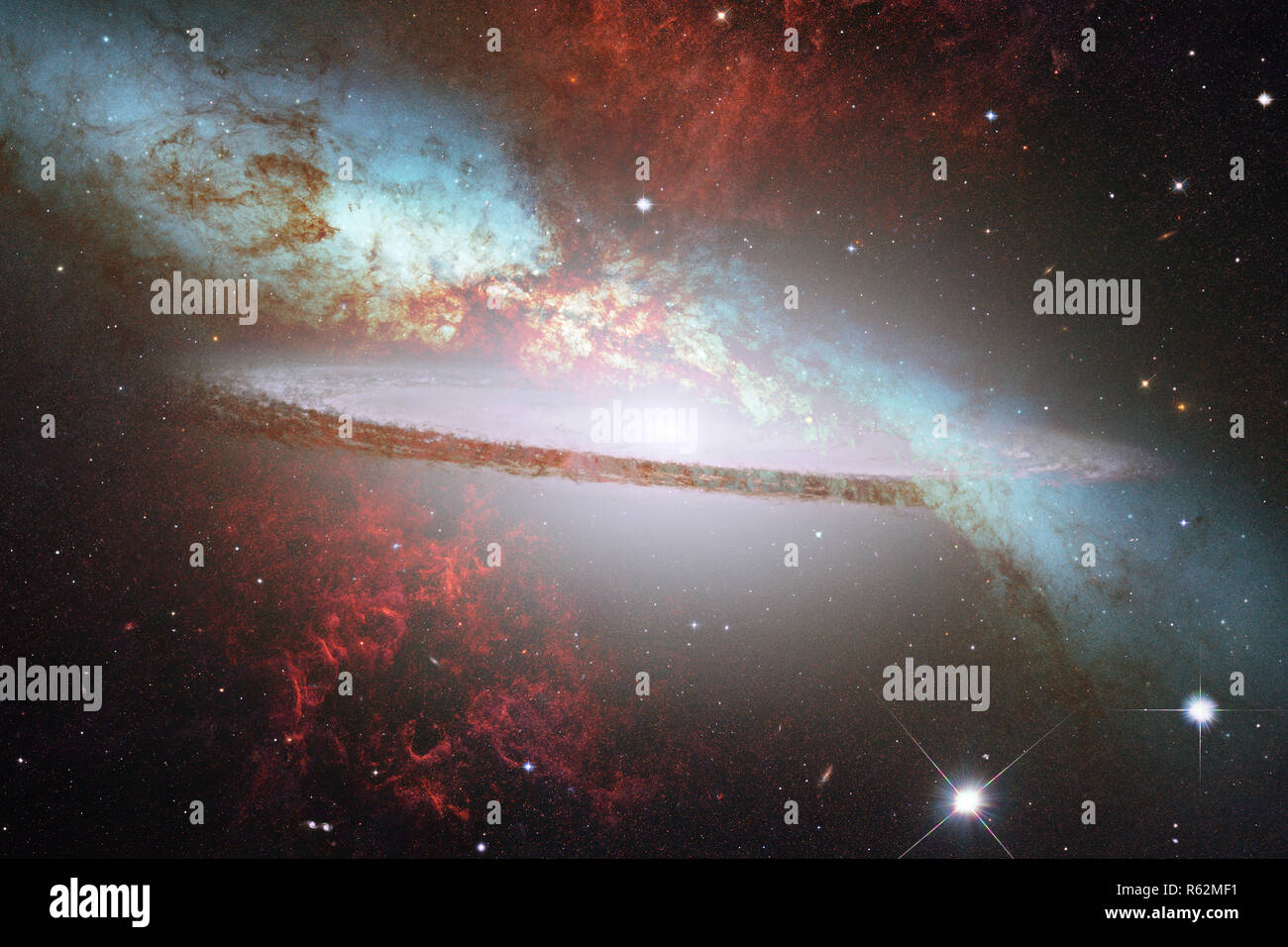 Cosmic landscape, awesome science fiction wallpaper with endless outer ...