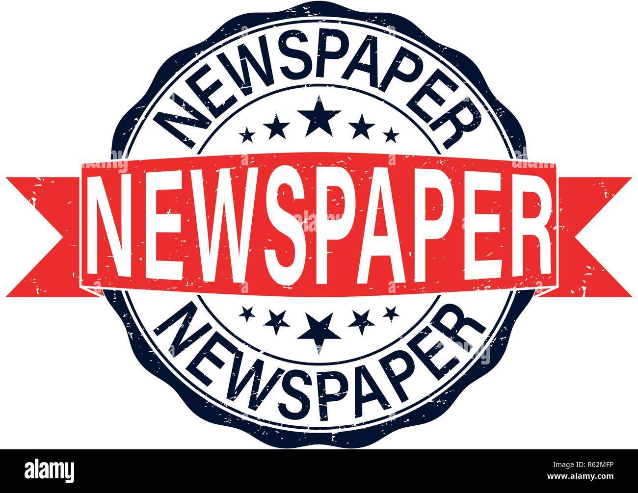 red rubber web stamp with stars on white background Stock Vector Image ...