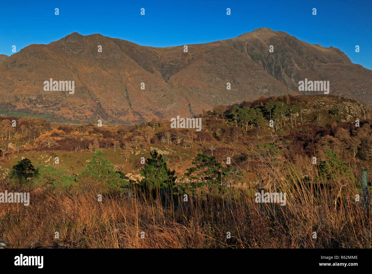 Summit of Liathach from across Upper Loch Torridon Stock Photo - Alamy