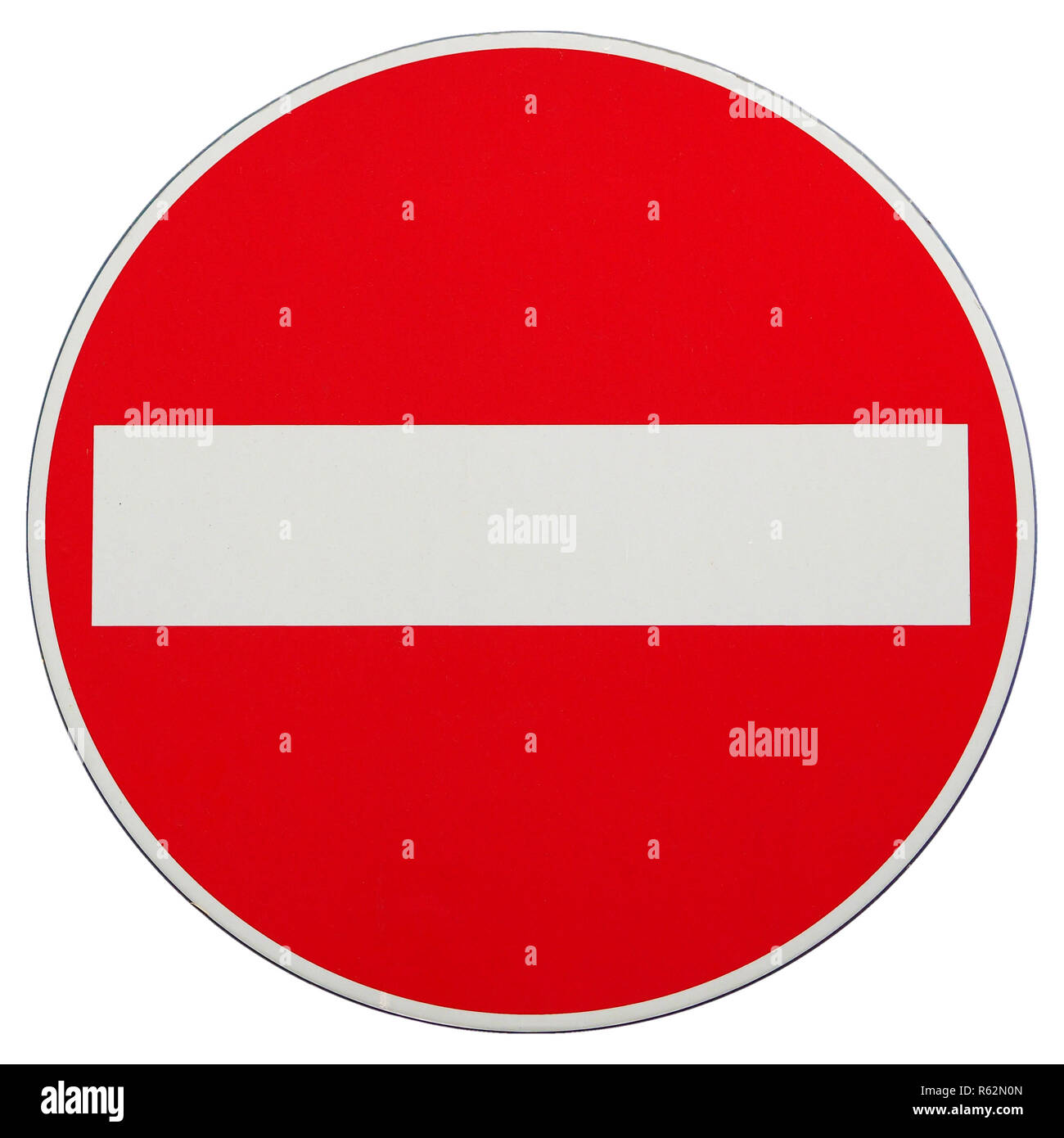 no entry sign isolated over white Stock Photo - Alamy