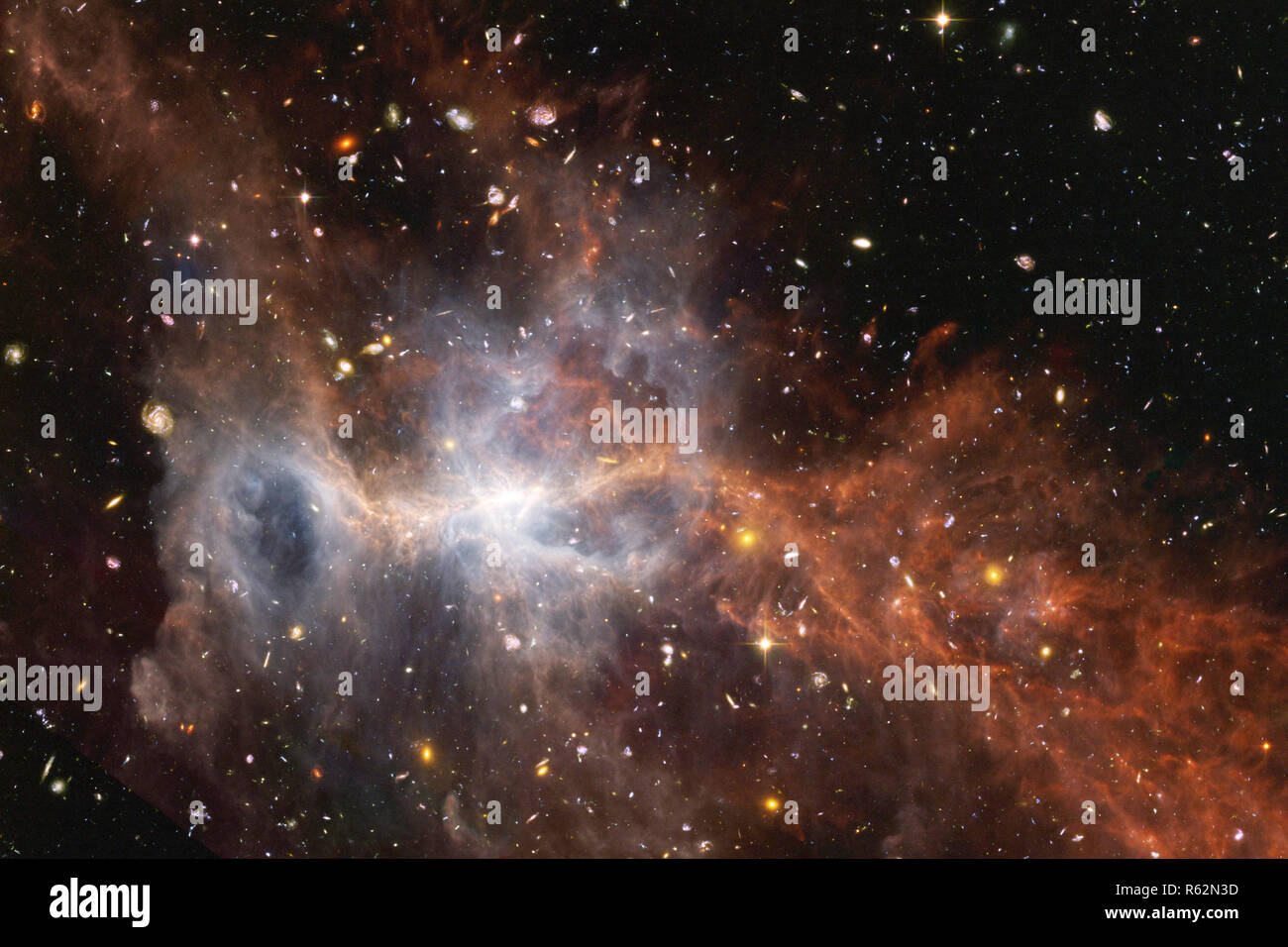 Nebulas, galaxies and stars in beautiful composition. Deep space art ...