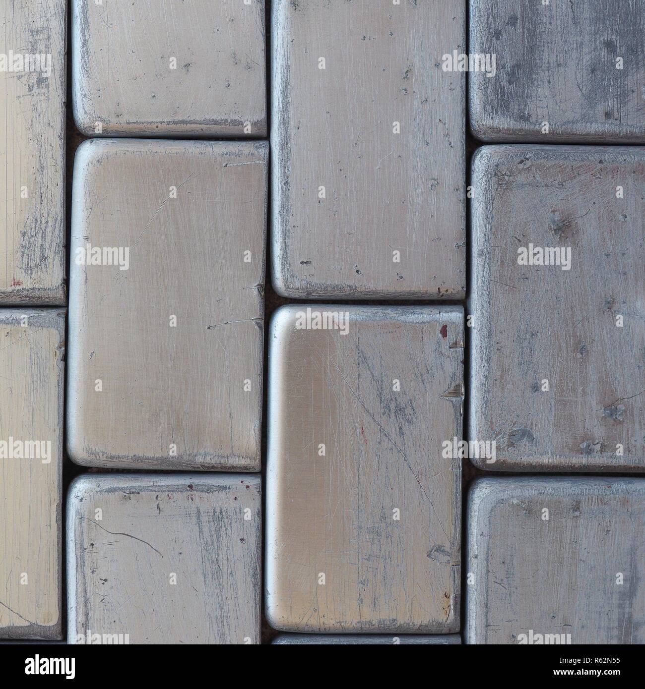 grey metallic brick wall background Stock Photo - Alamy