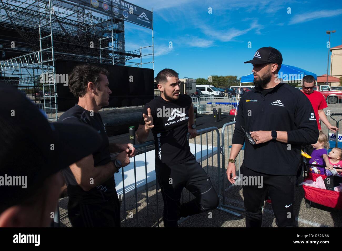 Alpha Warrior coaches discuss details prior to the start of the Air ...