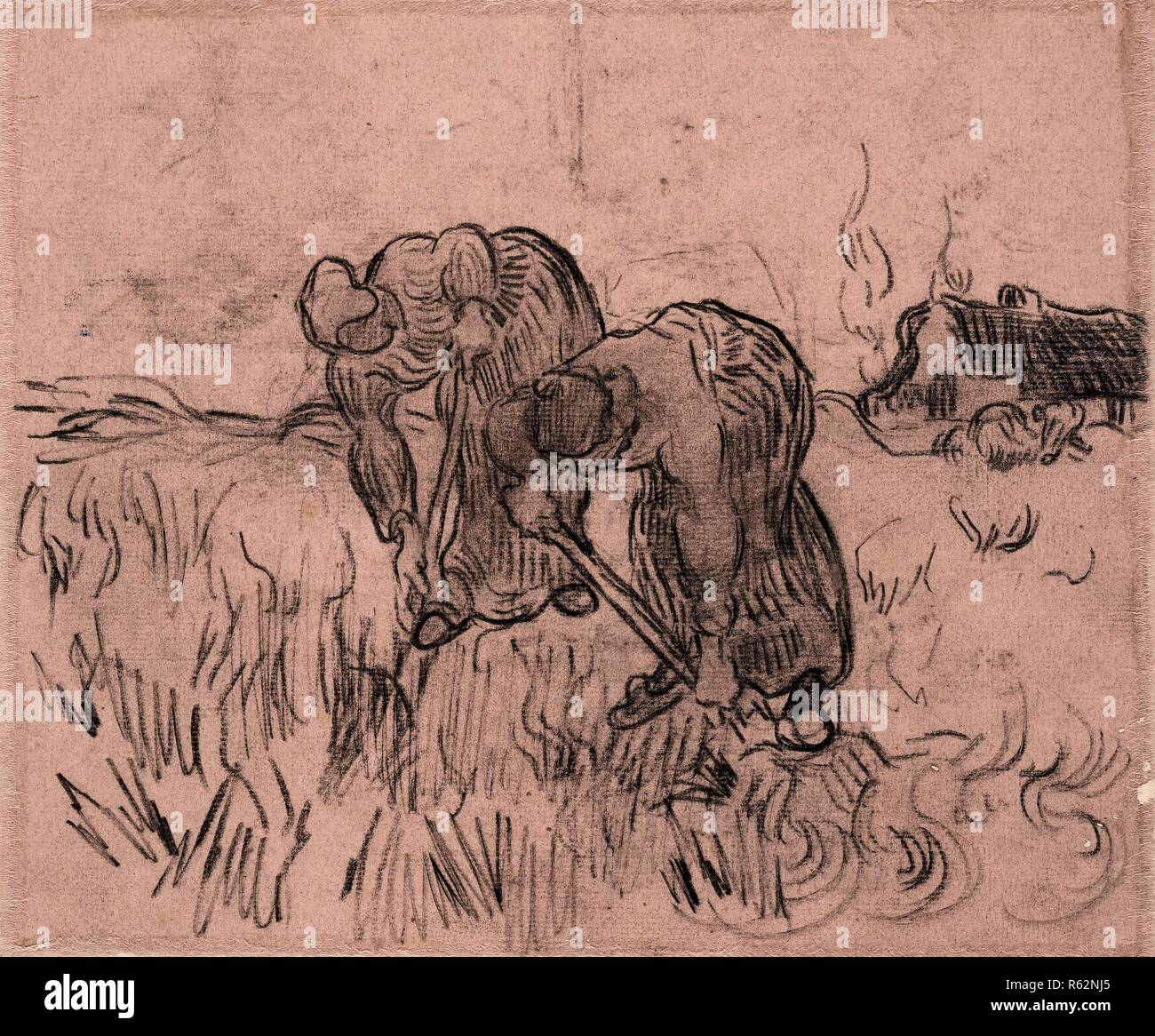 Two Peasant Women Digging. Date: March-April 1890, Saint-Rémy-de ...