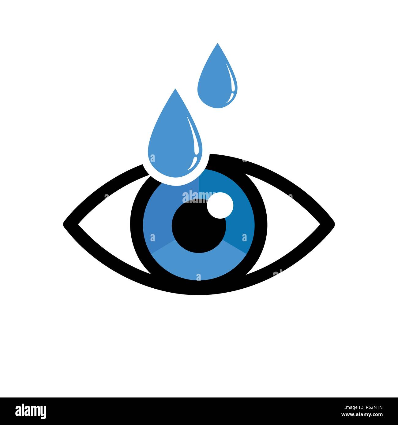 eye with eye drops ophthalmology icon isolated on white background ...