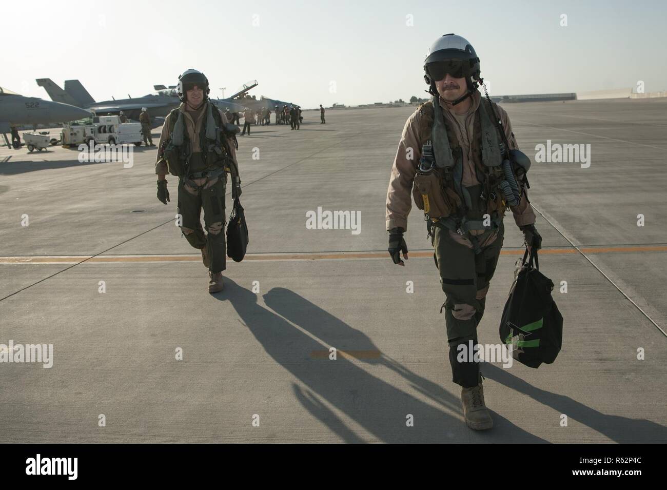 U.S. Navy Cmdr. Steve Shauberger (left), 390th Electronic Combat ...
