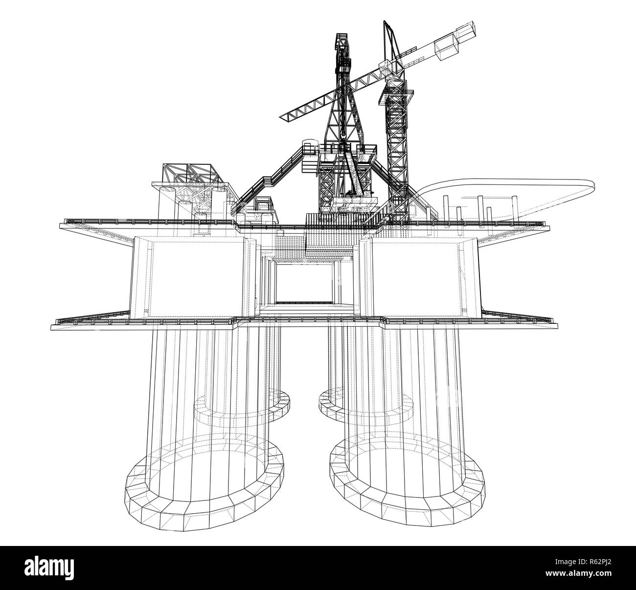 Offshore oil rig drilling platform concept Stock Photo - Alamy