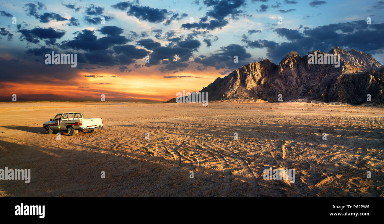 Sandy field in desert of Egypt Stock Photo - Alamy