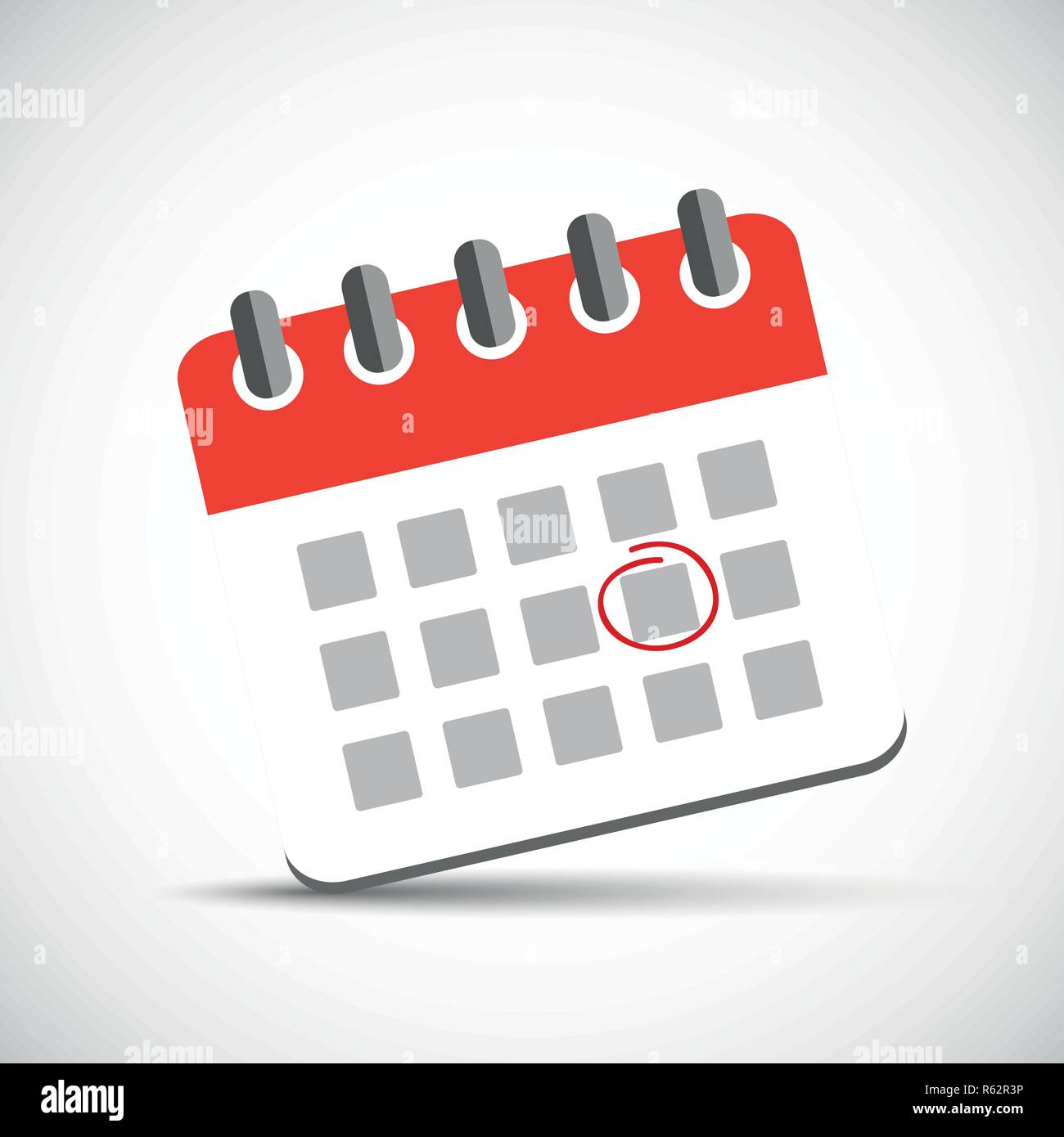 appointment circle in a red calendar icon pictogram vector illustration ...