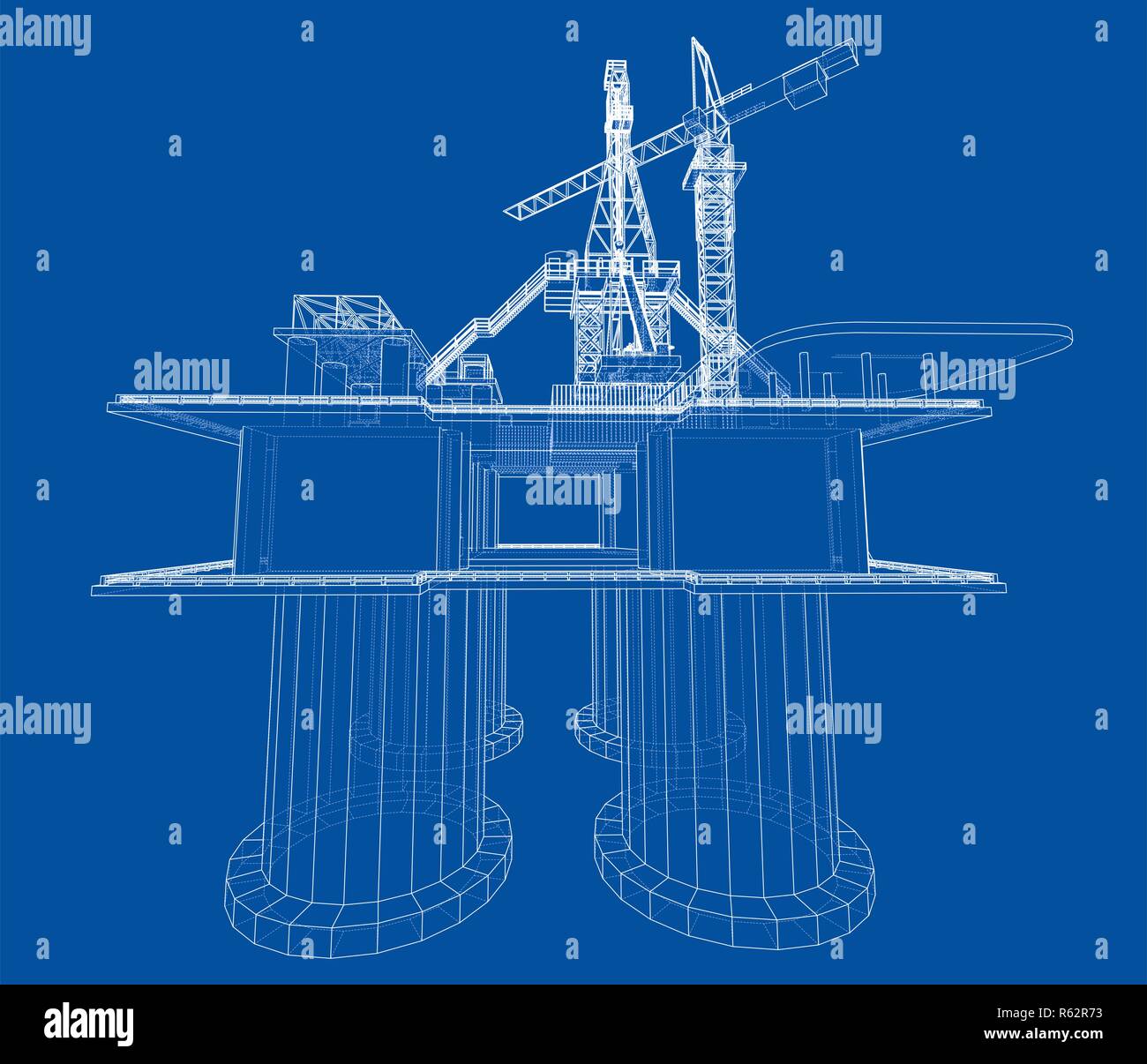 Offshore oil rig drilling platform concept Stock Photo - Alamy