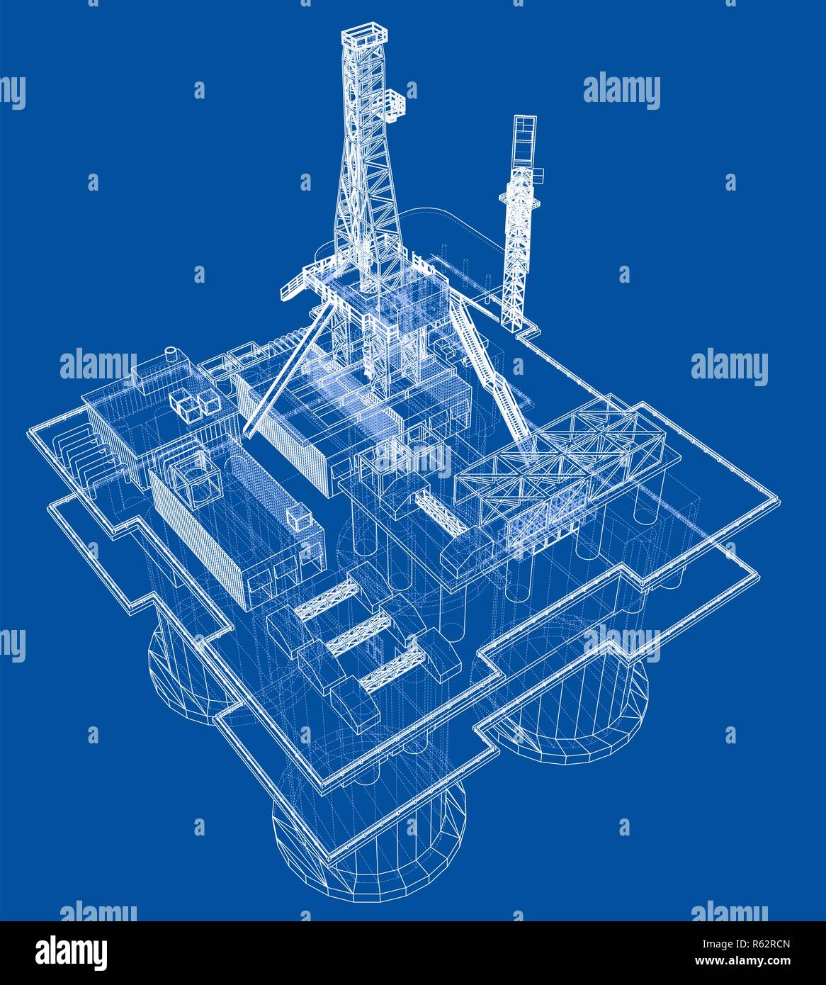 Offshore oil rig drilling platform concept Stock Photo - Alamy