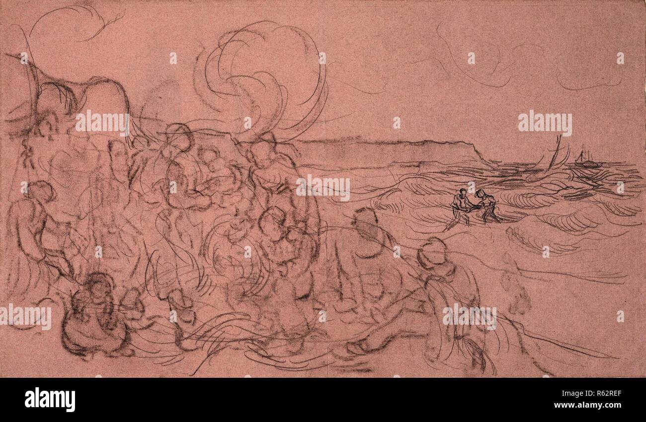 Figures on the Beach. Date: March-April 1890, Saint-Rémy-de-Provence ...