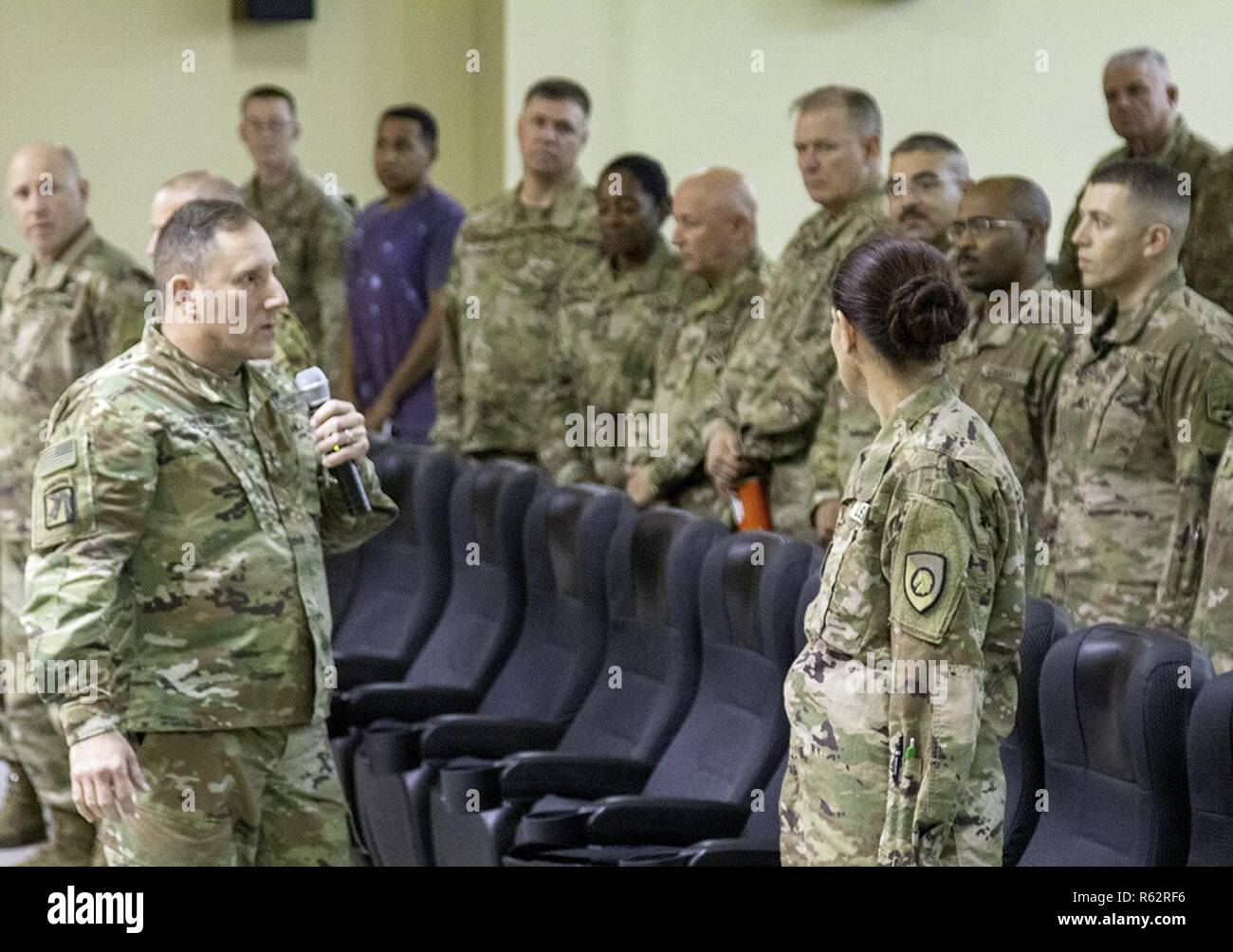 The warrant officers of 1st Theater Sustainment Command greet Chief ...