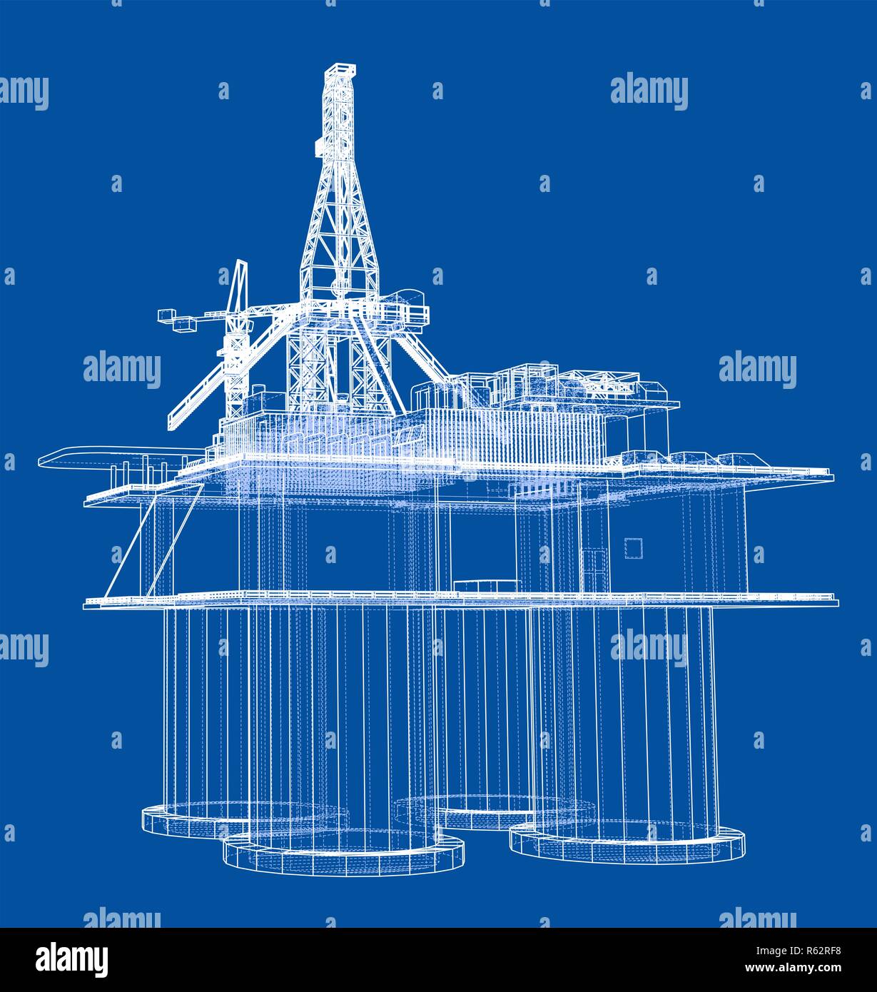 Offshore oil rig drilling platform concept Stock Photo - Alamy