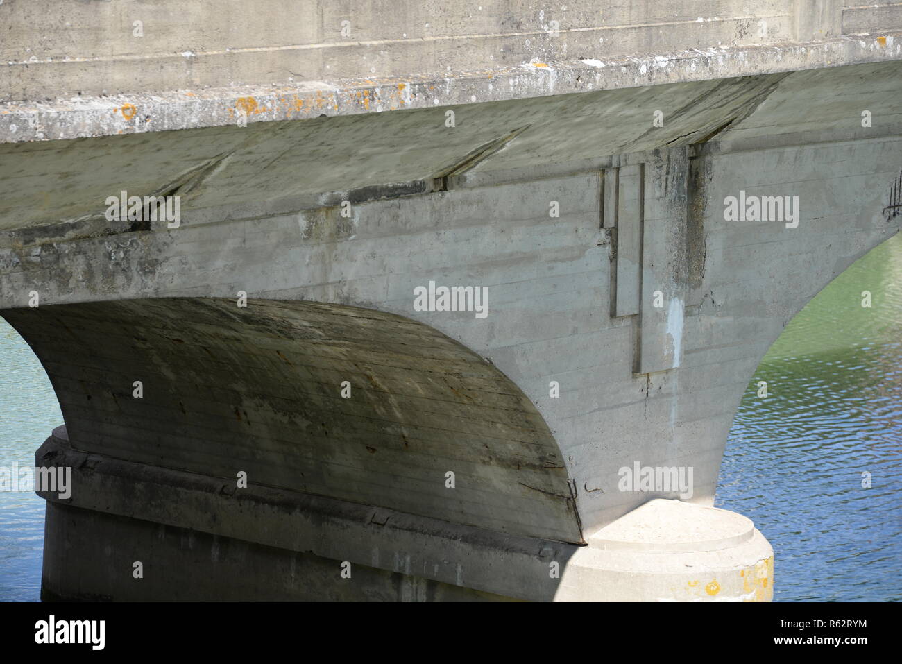 cracks on a bridge Stock Photo - Alamy
