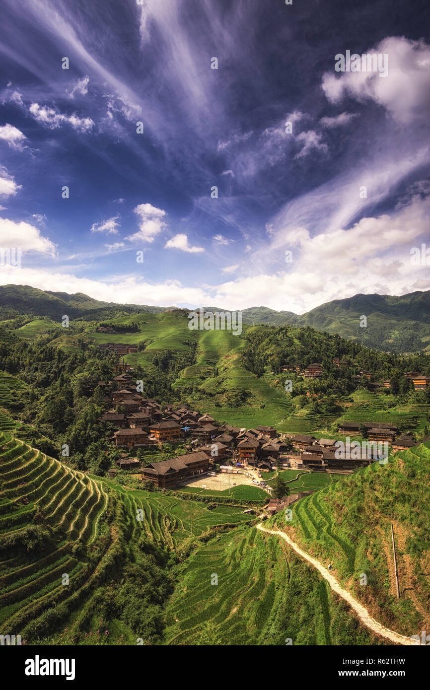 Dazhai village in china Stock Photo - Alamy