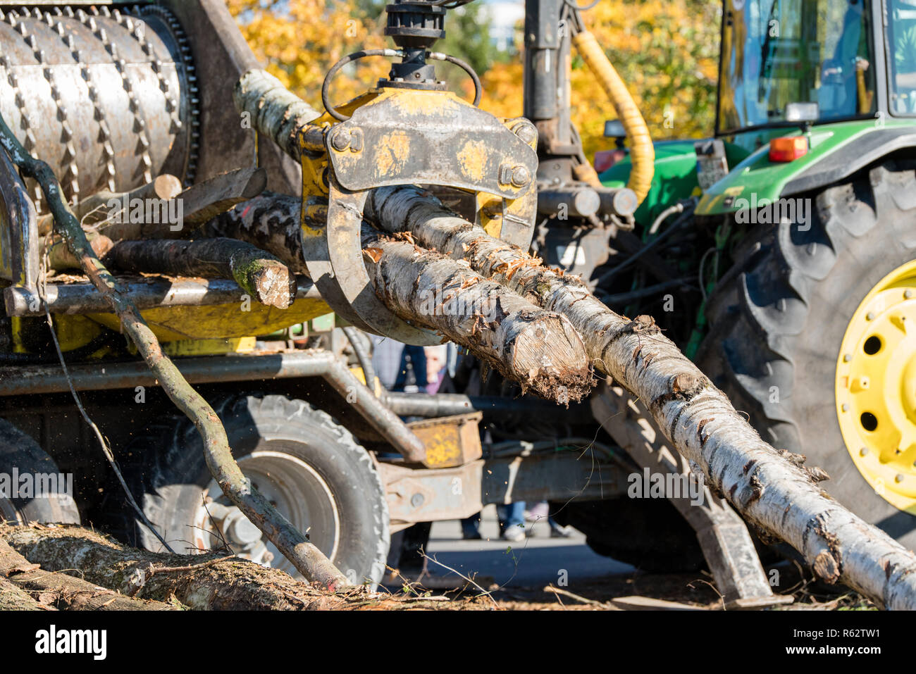 industrial wood chipper Stock Photo - Alamy