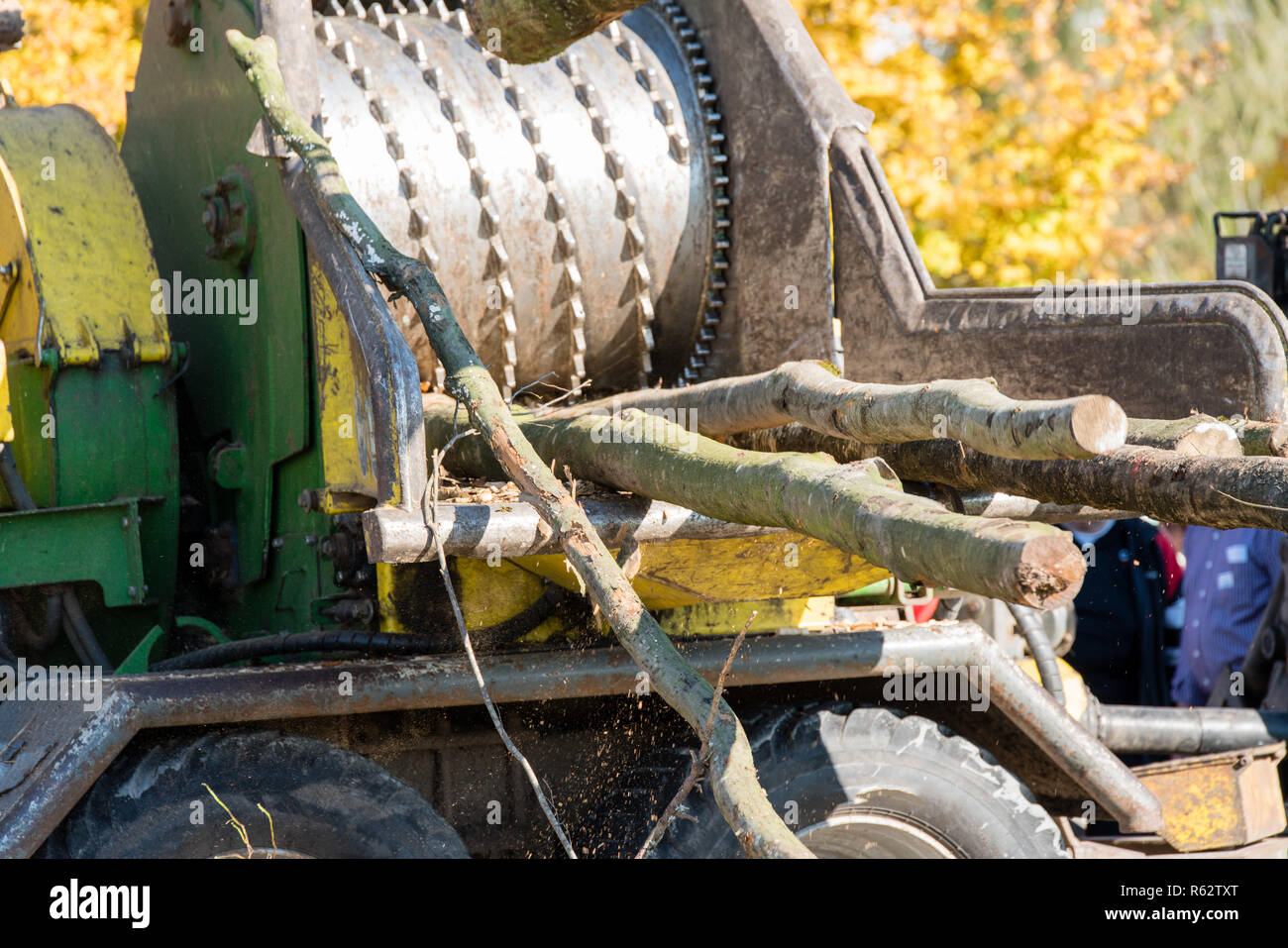 industrial wood chipper Stock Photo - Alamy