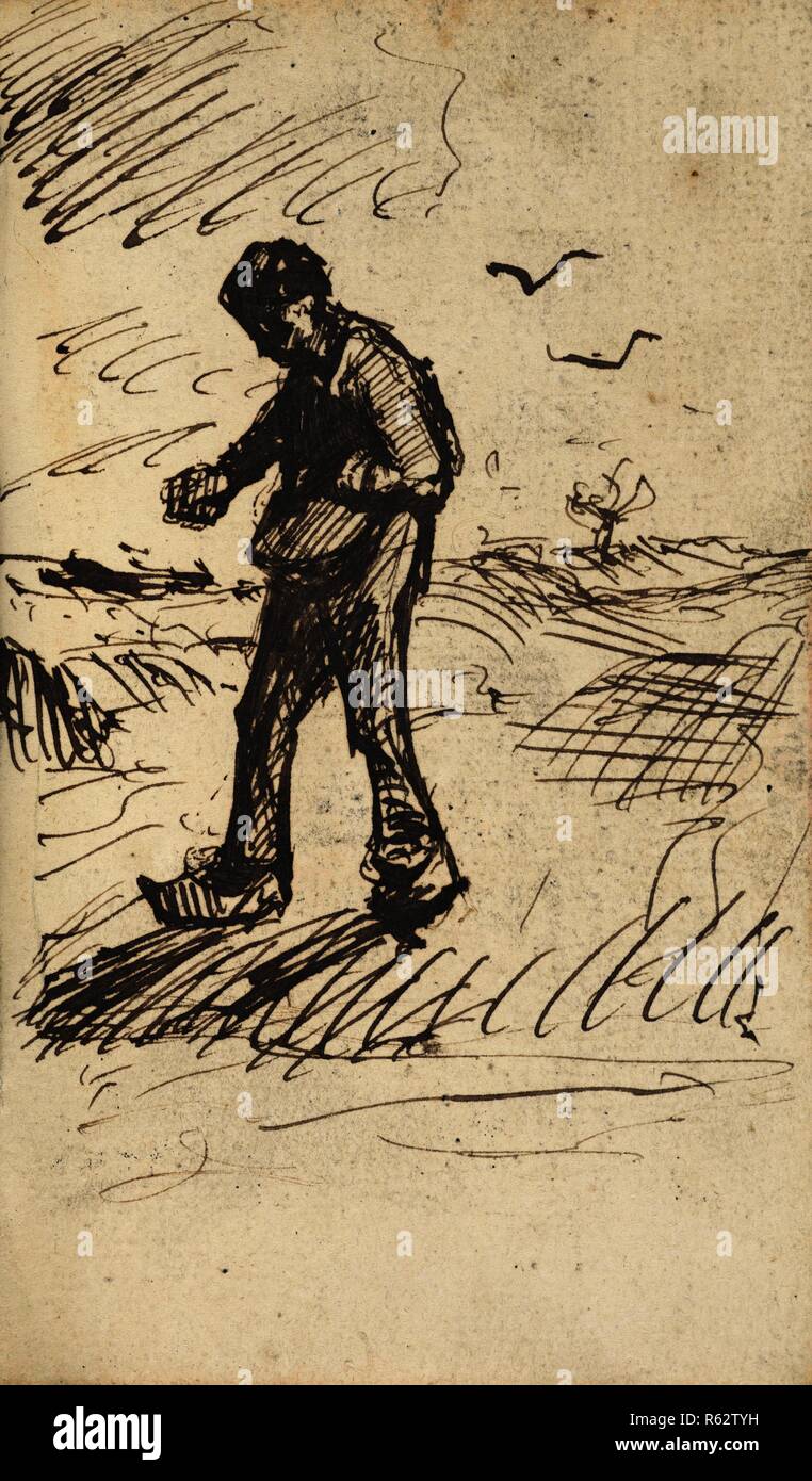 Sower. Date: November 1884-September 1885, Nuenen. Dimensions: 12.4 cm ...