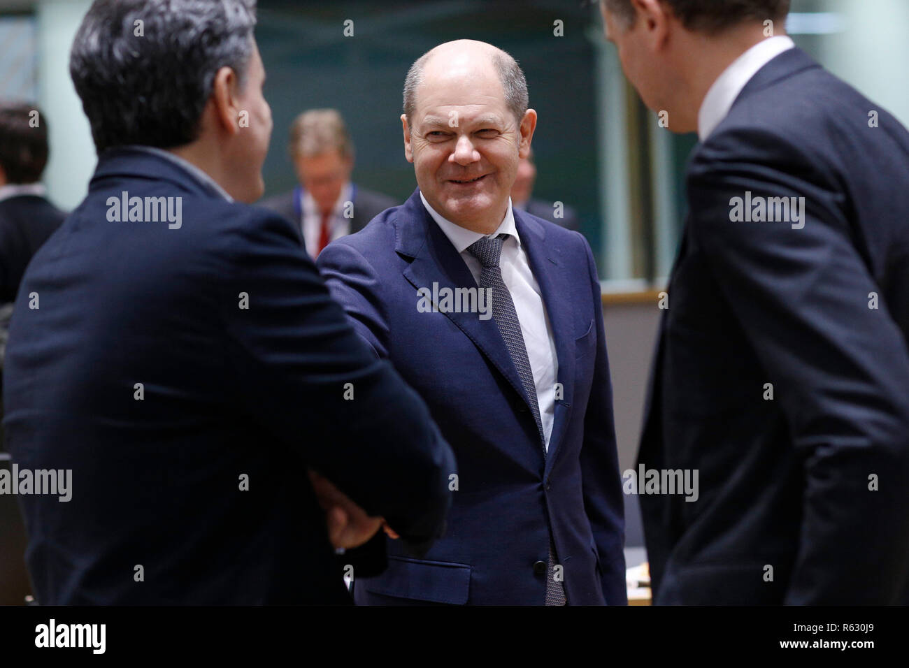 Brussels, Belgium. 3rd Dec 2018. Minister of Finance of Germany, Olaf ...