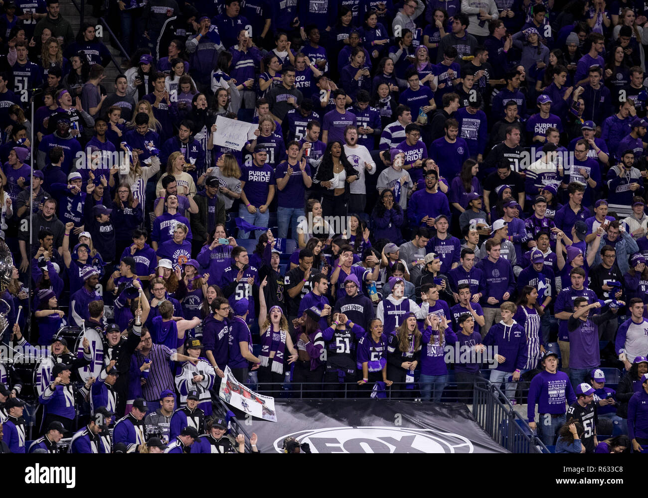 Indianapolis, Indiana, USA. 01st Dec, 2018. Northwestern fans cheer on ...