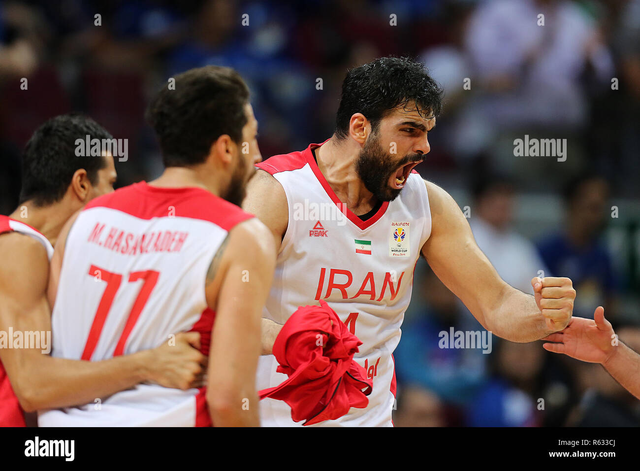 Pasay City, Philippines. 3rd Dec, 2018. Players of Iran celebrate after ...
