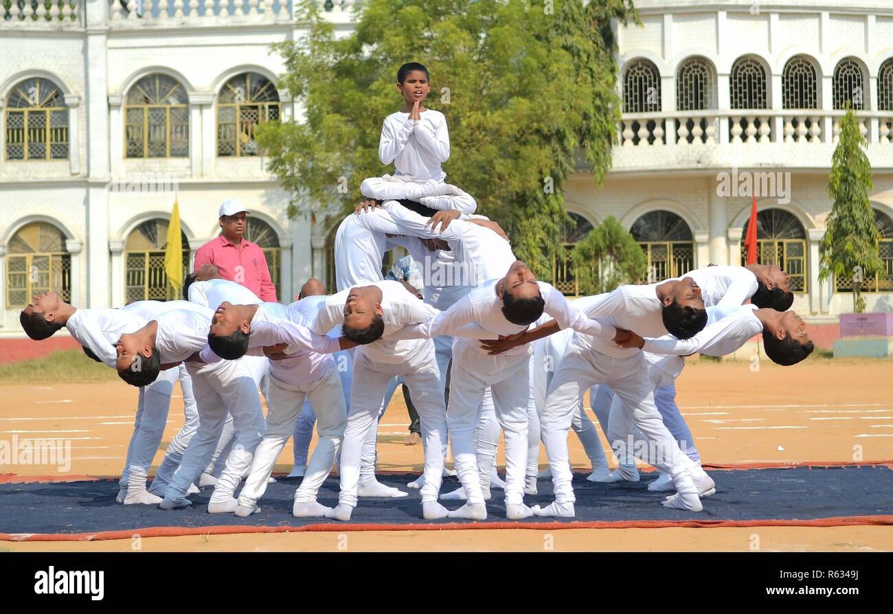 Agartala, Tripura, India. 2nd Dec, 2018. Visually challenged children ...