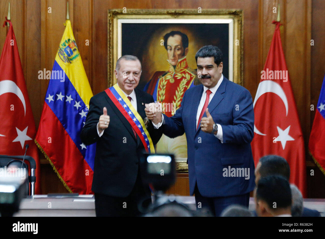 Caracas, Venezuela. 03rd Dec, 2018. The Turkish head of state Recep ...