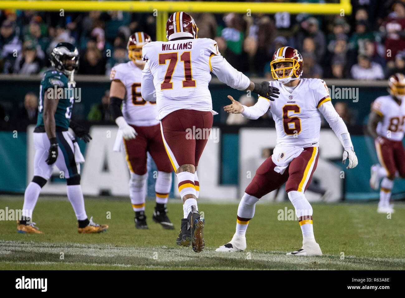 Philadelphia, Pennsylvania, USA. 3rd Dec, 2018. Washington Redskins ...
