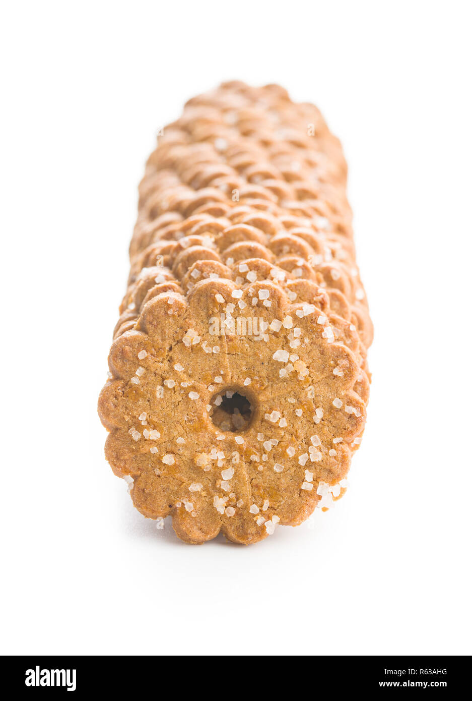 Christmas biscuits with sugar crystals isolated on white background ...