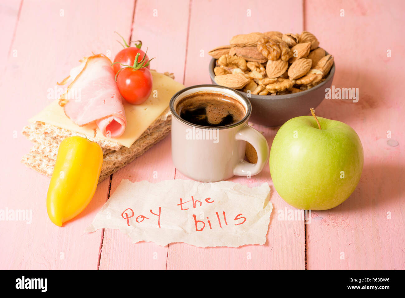 Breakfast and hot coffee Stock Photo - Alamy