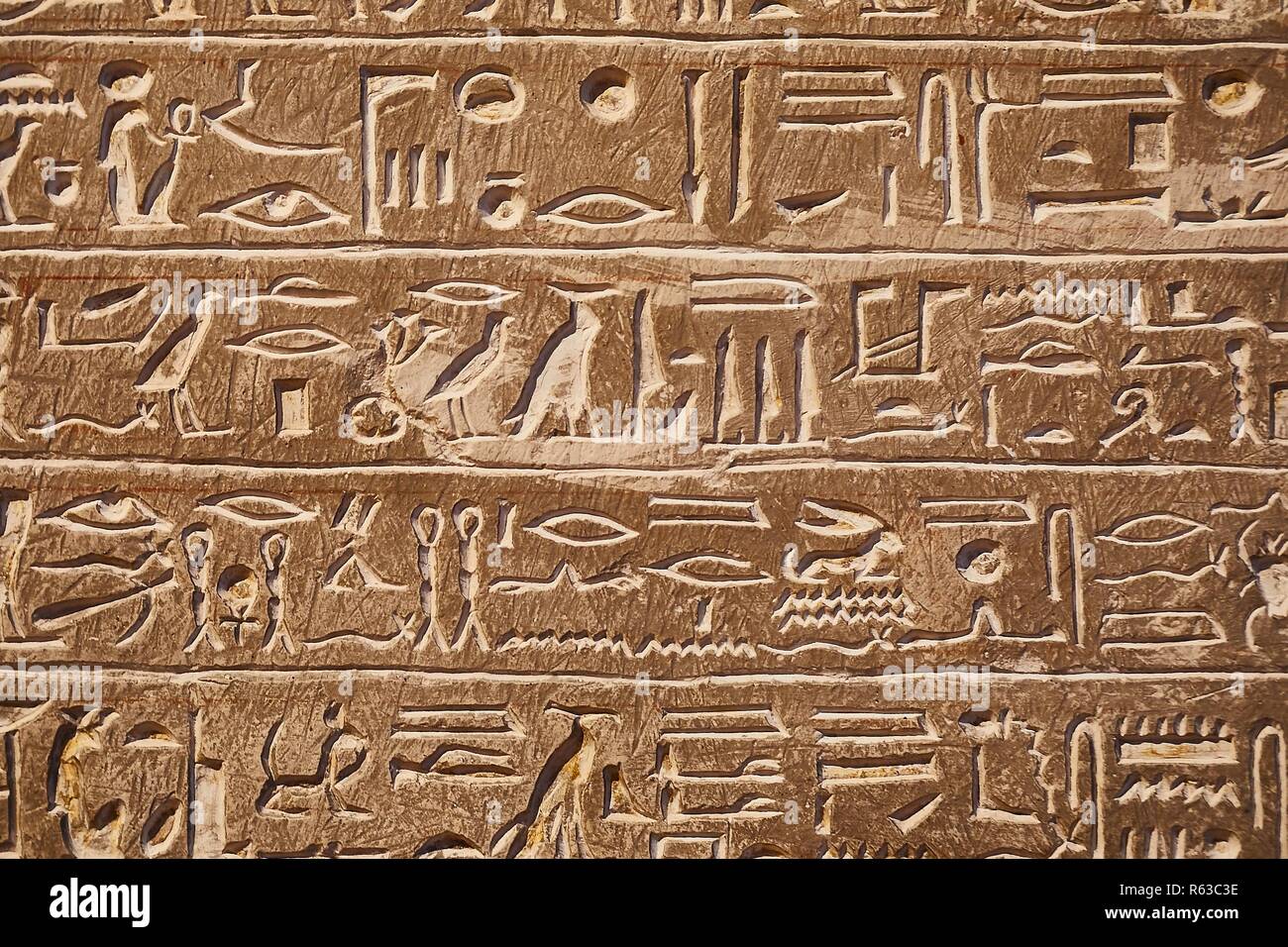 Ancient Hieroglyphic Script Stock Photo - Alamy