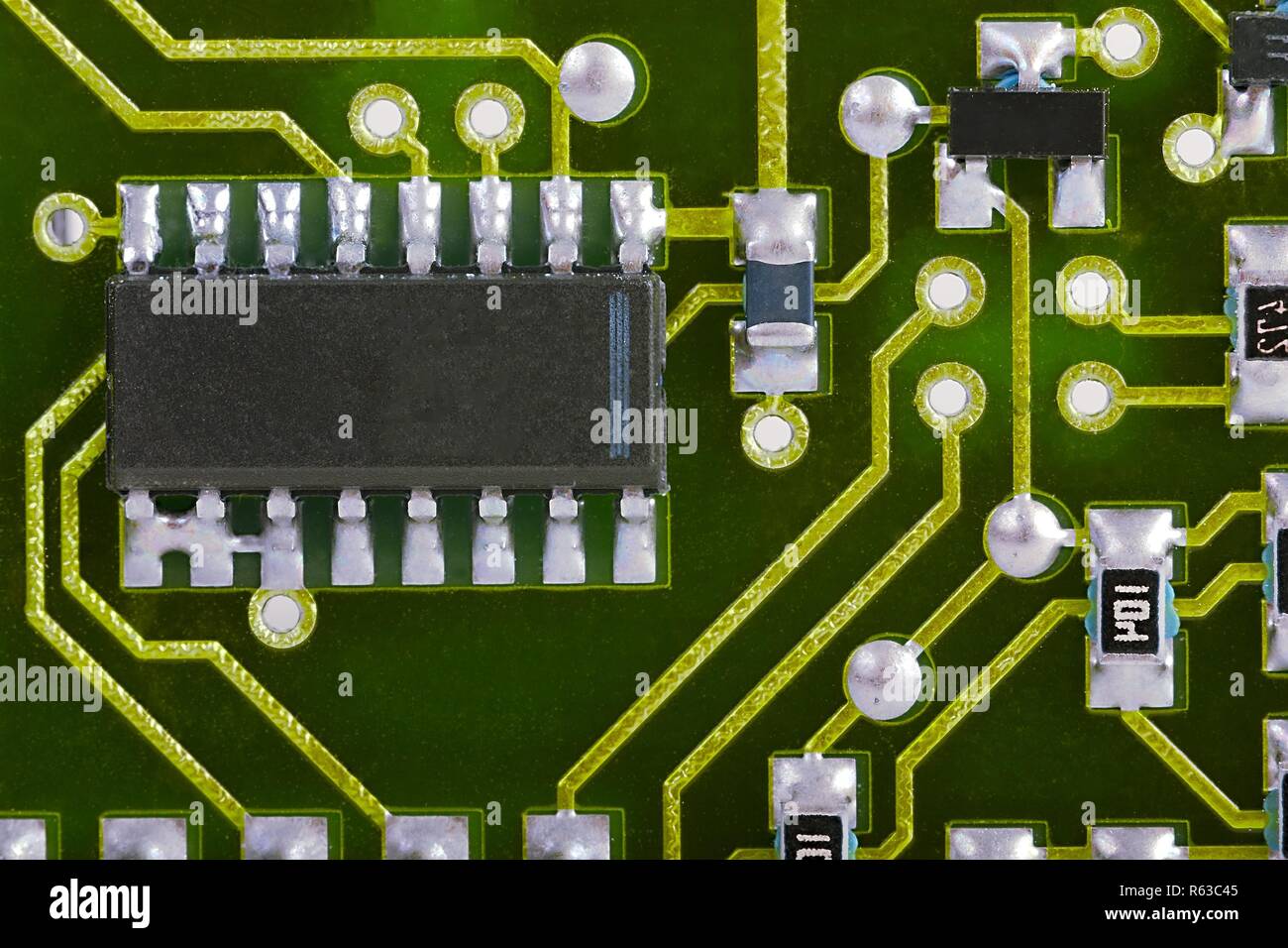 Circuit Board Detail Stock Photo - Alamy