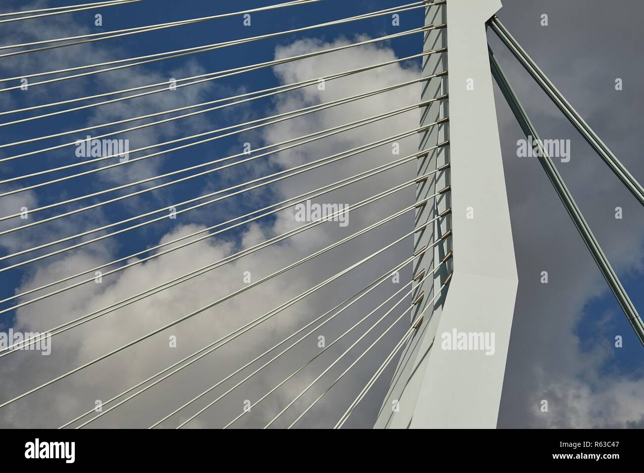 Cable bridge detail Stock Photo - Alamy