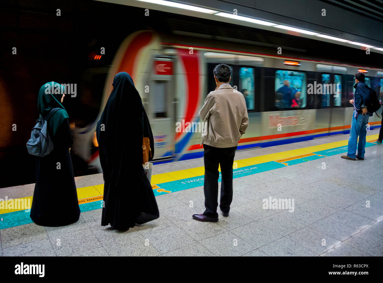 Marmaray, metro line connecting Europe and Asia, Uskudar, Istanbul ...