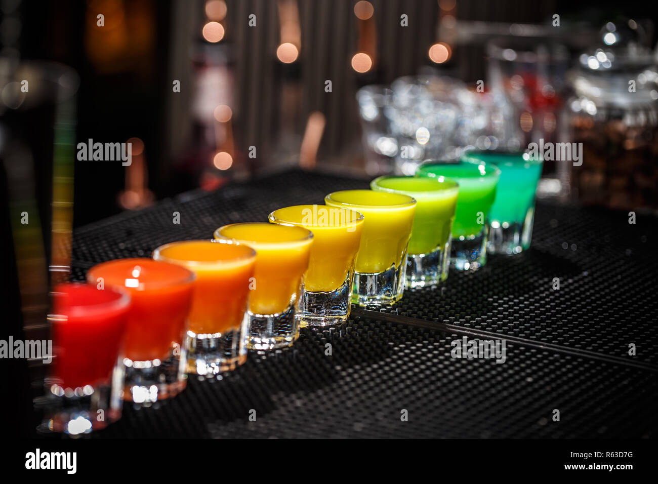 Hard alcoholic shots Stock Photo - Alamy