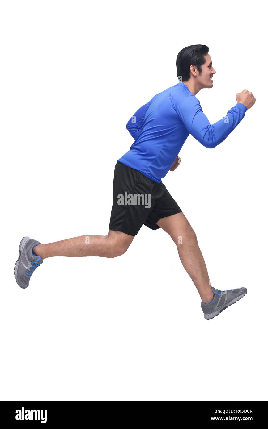 Asian man jogging Cut Out Stock Images & Pictures - Alamy