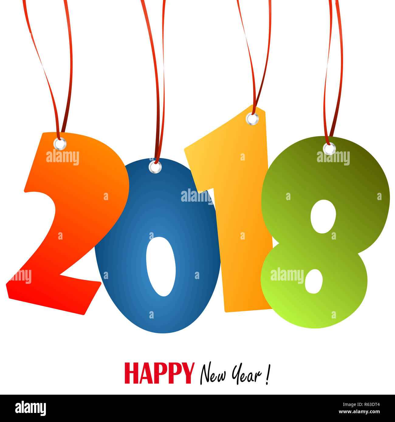 hanging numbers new year 2018 Stock Photo - Alamy