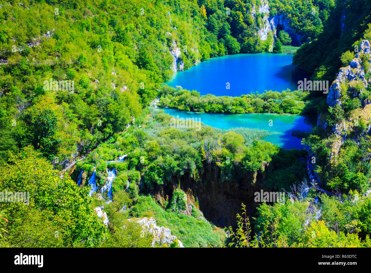 Lakes view from a viewpoint Stock Photo - Alamy