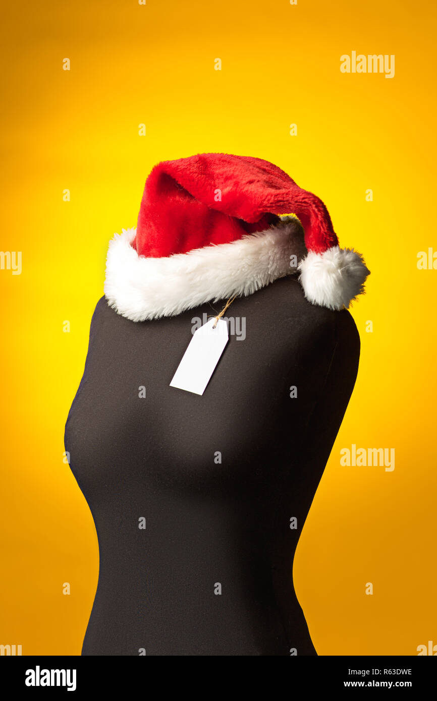 The empty dummy, sale price tag hanging from the button hole Stock ...