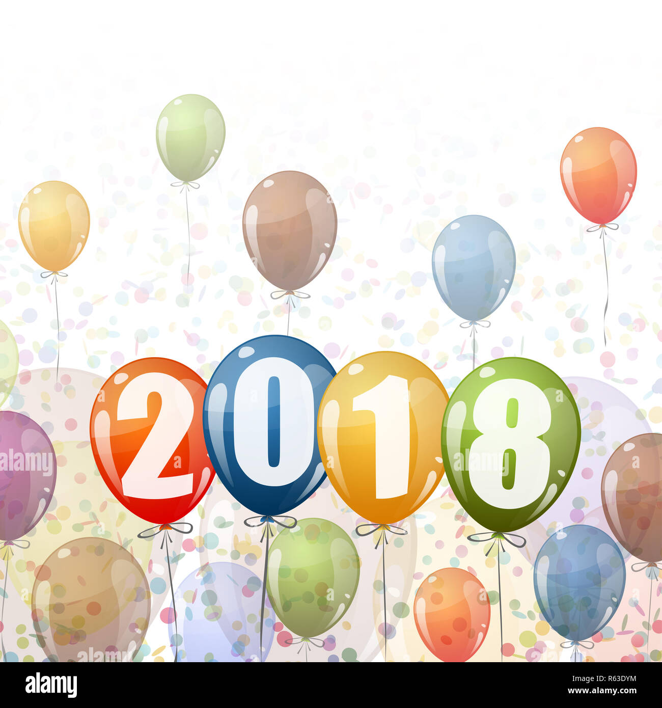 new year 2018 balloons Stock Photo - Alamy