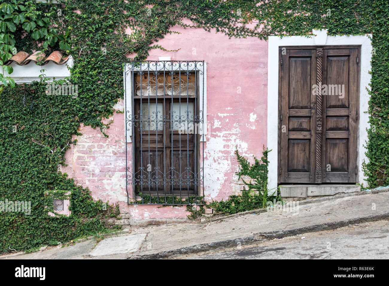 Old Building and Green Foliage Stock Photo - Alamy