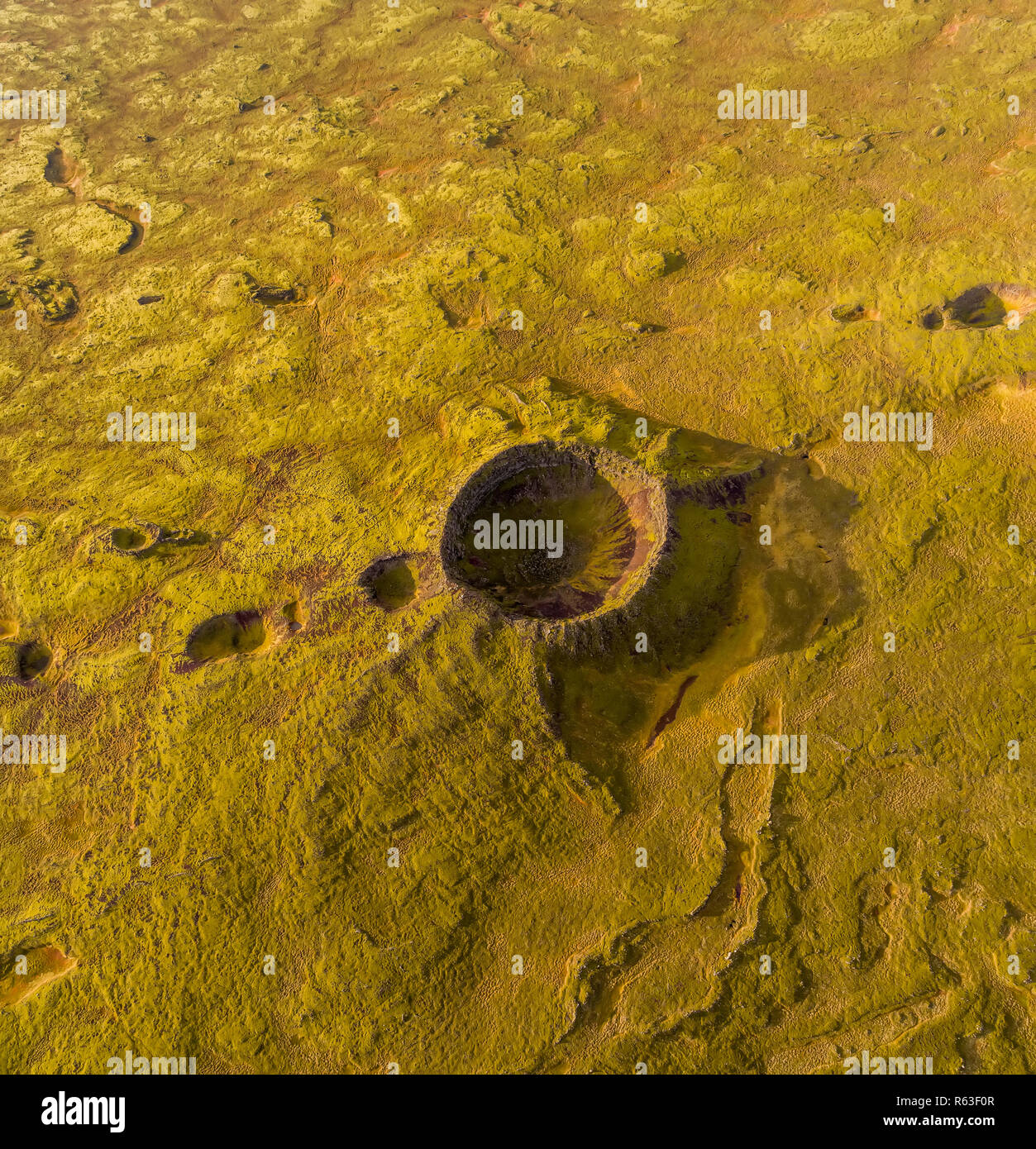 Eldborg crater, Thingvellir National Park, Iceland. This image is shot ...