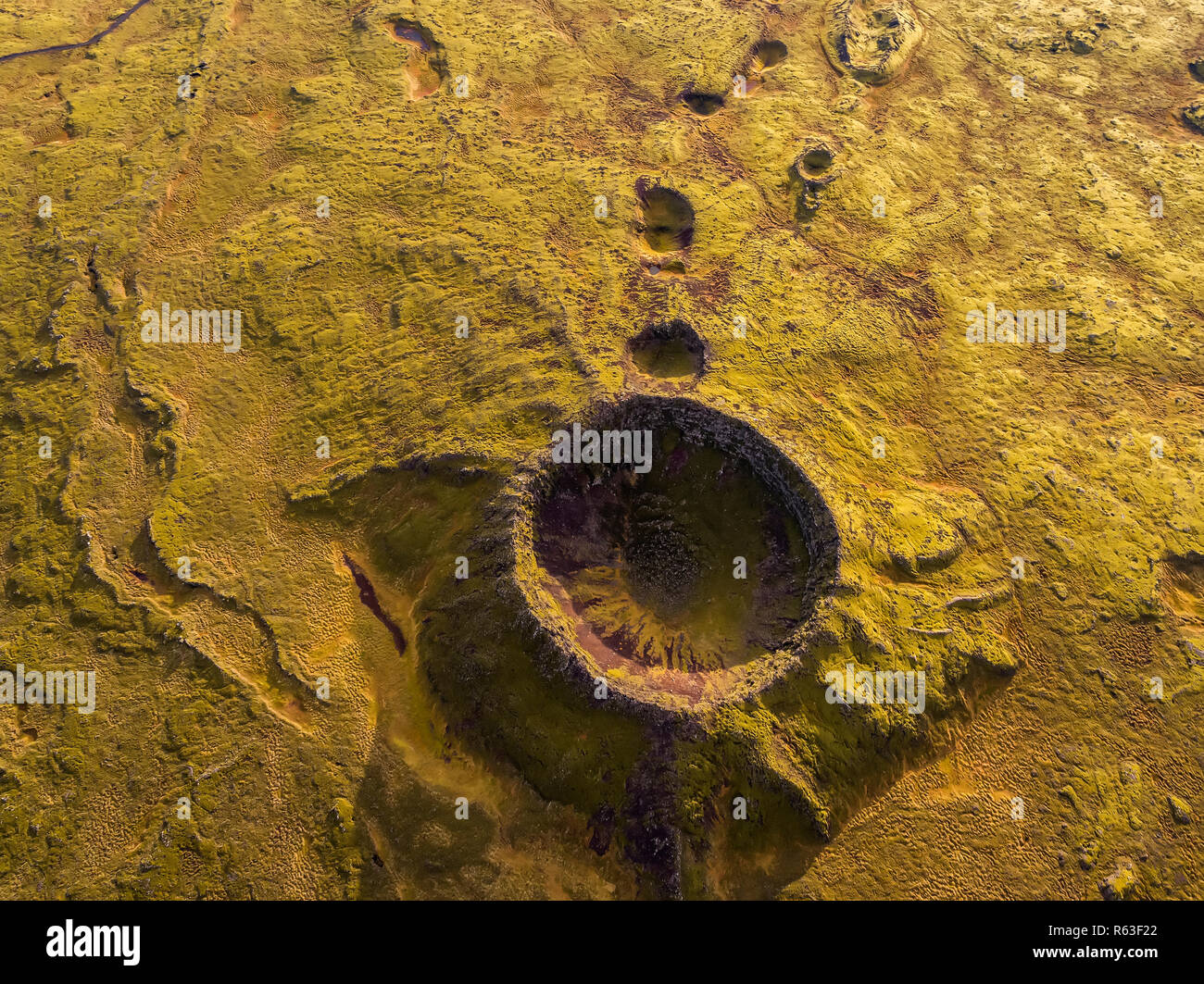 Eldborg crater, Thingvellir National Park, Iceland. This image is shot ...
