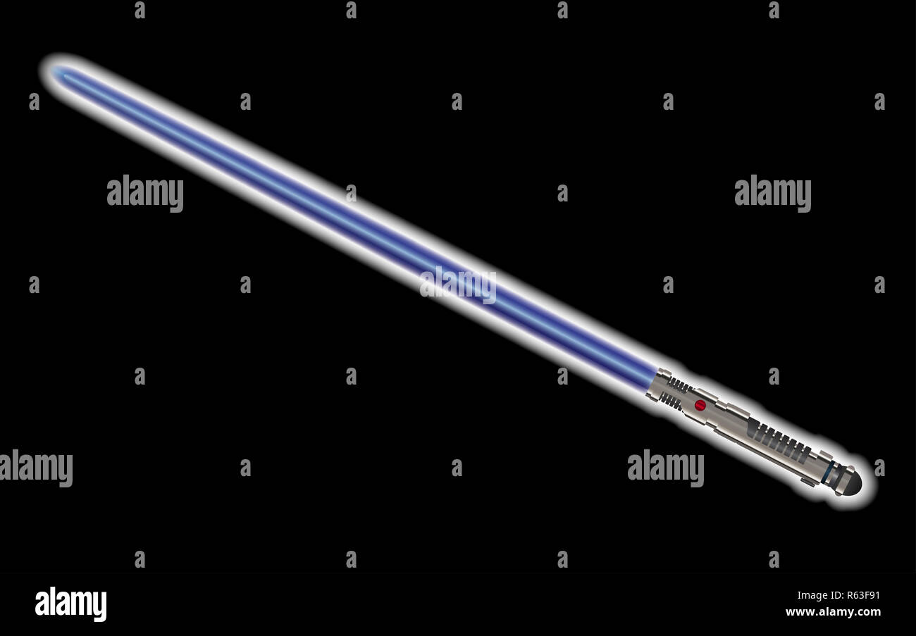Blue Light Sword Glow Stock Photo - Alamy