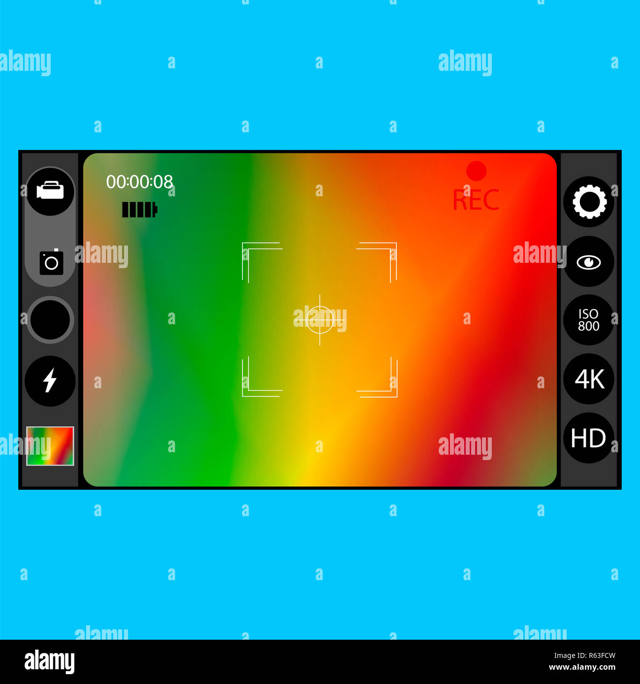 Digital Camera Viewfinder. Focusing Screen Stock Photo - Alamy